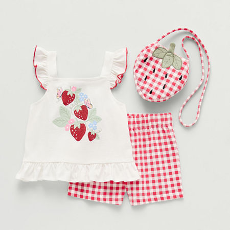 Click here for Little Lass Toddler Girls 3-pc. Short Set  5t  Red prices
