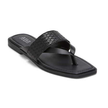 Click here for a.n.a Womens Woven Band Flip-Flops  10  Black prices