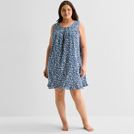Click here for Adonna Womens Plus Round Neck Nightgown  1x  Blue prices