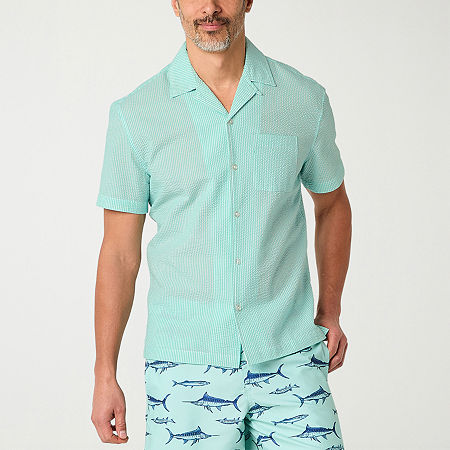 Click here for St. Johns Bay Striped Swim Shirt  Xx-large  White prices