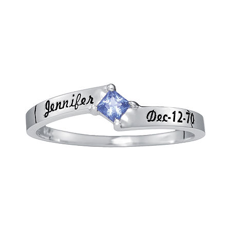 Click here for Personalized Womens Simulated 14K Gold Square Stac... prices