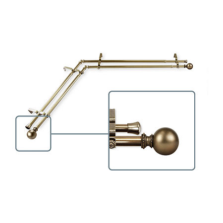 Click here for Rod Desyne Jordana Corner Double Curtain Rod  One... prices