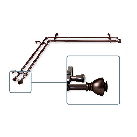 Click here for Rod Desyne Alma Corner Double Curtain Rod  One Siz... prices