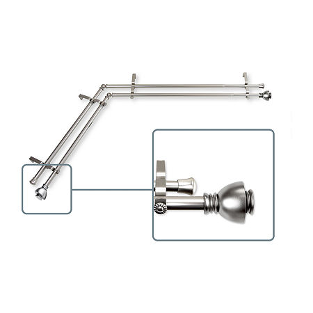 Click here for Rod Desyne Alma Corner Double Curtain Rod  One Siz... prices
