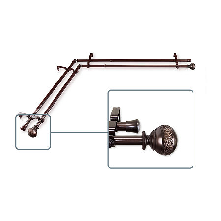 Click here for Rod Desyne Naomi Corner Double Curtain Rod  One Si... prices