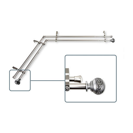 Click here for Rod Desyne Naomi Corner Double Curtain Rod  One Si... prices