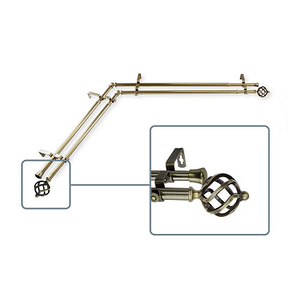 Click here for Rod Desyne Twist Corner Double Curtain Rod  One Si... prices