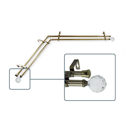 Click here for Rod Desyne Faceted Corner Double Curtain Rod  One... prices