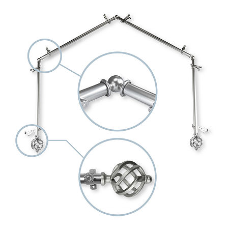 Click here for Rod Desyne Twist 4 Sided Bay Window Rod  One Size... prices