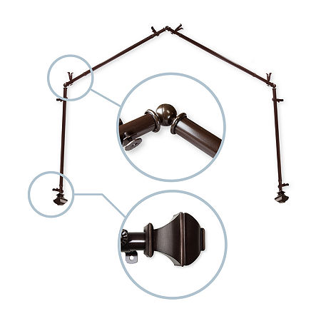 Click here for Rod Desyne Marion 4 Sided Bay Window Rod  One Size... prices