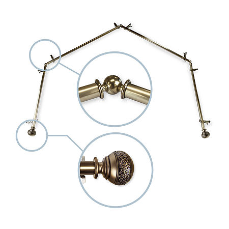 Click here for Rod Desyne Naomi 4 Sided Bay Window Rod  One Size... prices