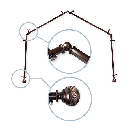 Click here for Rod Desyne Naomi 4 Sided Bay Window Rod  One Size... prices