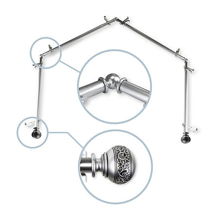 Click here for Rod Desyne Naomi 4 Sided Bay Window Rod  One Size... prices