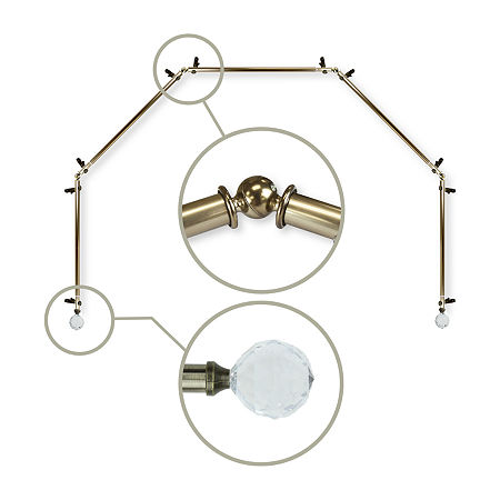 Click here for Rod Desyne Faceted 5 Sided Bay Window Rod  One Siz... prices