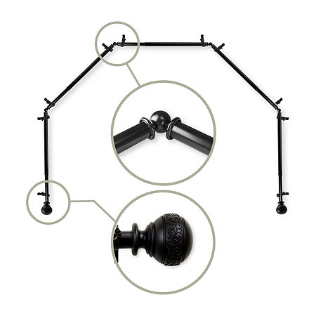 Click here for Rod Desyne Naomi 5 Sided Bay Window Rod  One Size... prices