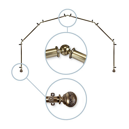 Click here for Rod Desyne Naomi 6 Sided Bay Window Rod  One Size... prices
