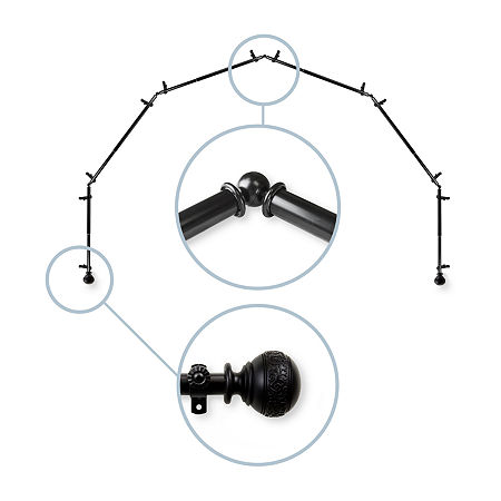 Click here for Rod Desyne Naomi 6 Sided Bay Window Rod  One Size... prices