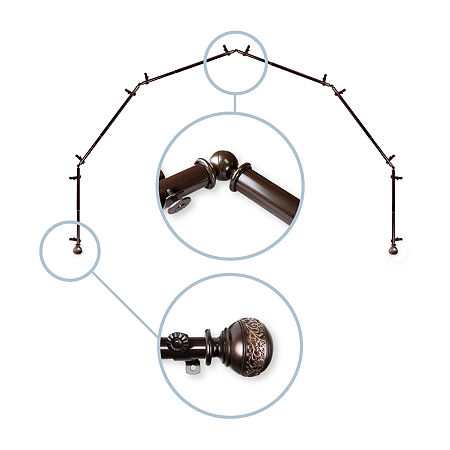 Click here for Rod Desyne Naomi 6 Sided Bay Window Rod  One Size... prices