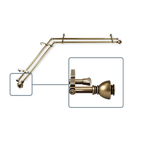 Click here for Rod Desyne Alma Corner Double Curtain Rod  One Siz... prices