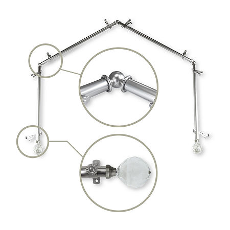 Click here for Rod Desyne Faceted 4 Sided Bay Window Rod  One Siz... prices