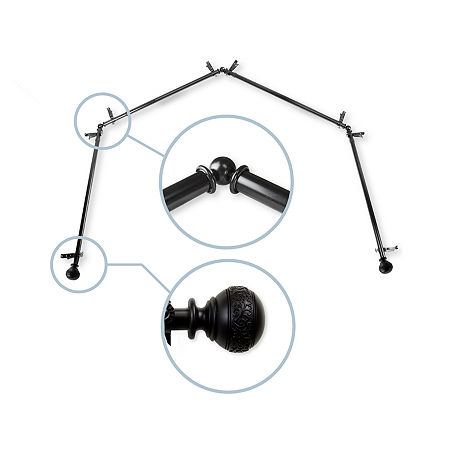 Click here for Rod Desyne Naomi 4 Sided Bay Window Rod  One Size... prices