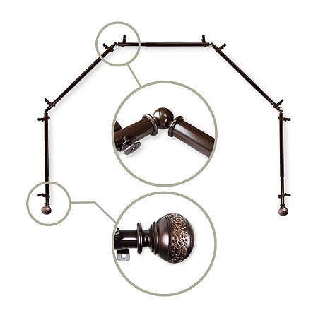 Click here for Rod Desyne Naomi 5 Sided Bay Window Rod  One Size... prices