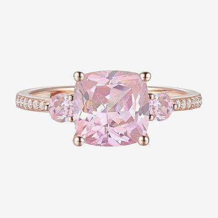 Click here for Womens Lab Created Pink Sapphire 14K Rose Gold Ove... prices