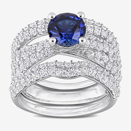 Click here for Modern Bride Gemstone Womens Lab Created Blue Sapp... prices