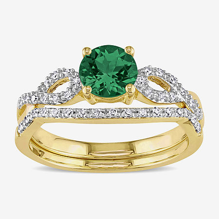 Click here for Modern Bride Gemstone Womens 1/7 CT. T.W. Lab Crea... prices