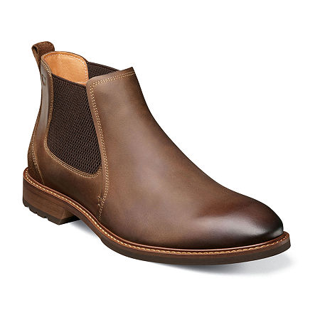 Florsheim Mens Chalet Plain Toe Gore Boots - Brown Crazy Horse