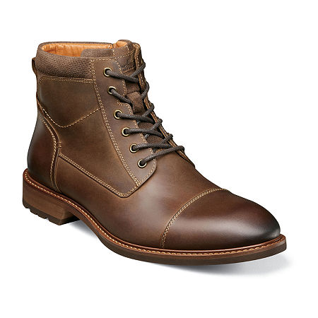 Click here for Florsheim Mens Chalet Cap Toe Stacked Heel Lace Up... prices