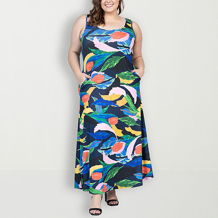 Click here for 24seven Comfort Apparel Plus Size Sleeveless Maxi... prices