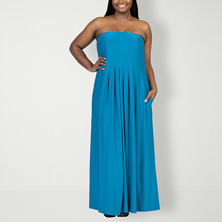 Click here for 24seven Comfort Apparel Plus Size Strapless Maxi D... prices