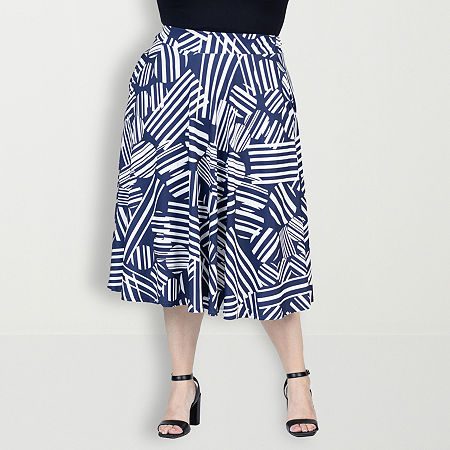 Click here for 24seven Comfort Apparel Plus Size Pleated Print Mi... prices