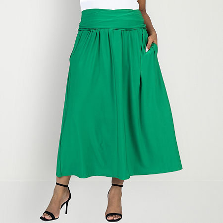 Click here for Plus Size 24/7 Comfort Apparel Flow A-Line Maxi Sk... prices