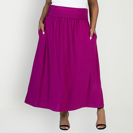 Click here for Plus Size 24/7 Comfort Apparel Flow A-Line Maxi Sk... prices