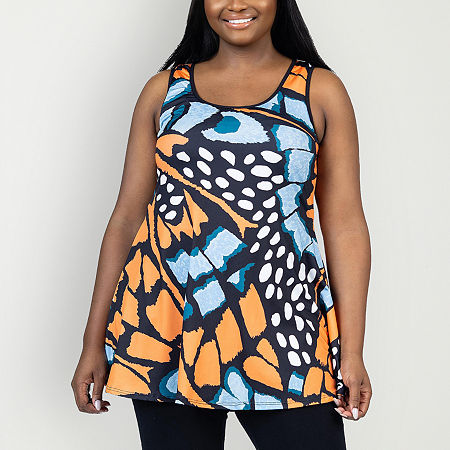 Click here for Plus Size 24/7 Comfort Apparel Butterfly Scoop Nec... prices