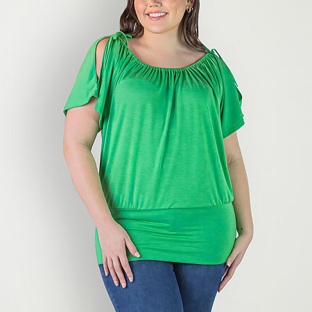 Click here for 24seven Comfort Apparel Plus Size Short Sleeve Spl... prices