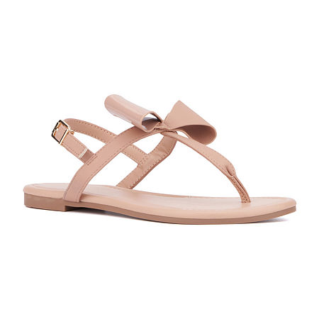 Click here for Womens New York & Company Abril Bow Slingback Sand... prices