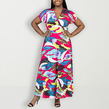 Click here for Plus Size 24/7 Comfort Apparel Tropical Empire Wai... prices