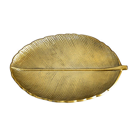 Click here for Nearly Natural 16 Gold Leaf Decorative Tray  One S... prices