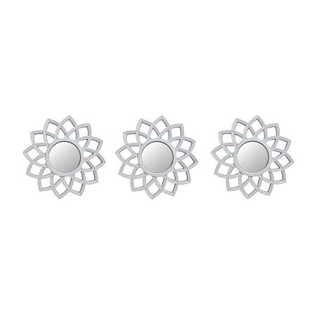 Click here for Northlight 9.5 Arched Floral Matte White Wall Mirr... prices