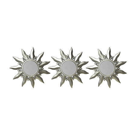 Click here for Northlight 9.5 Mayan Sunburst Matte Silver Rectang... prices