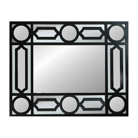 Click here for Northlight 29.5 Black Framed Geometric Style Round... prices