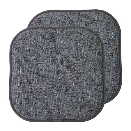 Sweet Home Collection Broadway Memory Foam No Slip Back 16 x 16 Chair Pad Cushion  One Size  Blue