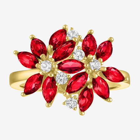 Click here for Womens Gemstone Sterling Silver Flower Cluster Coc... prices