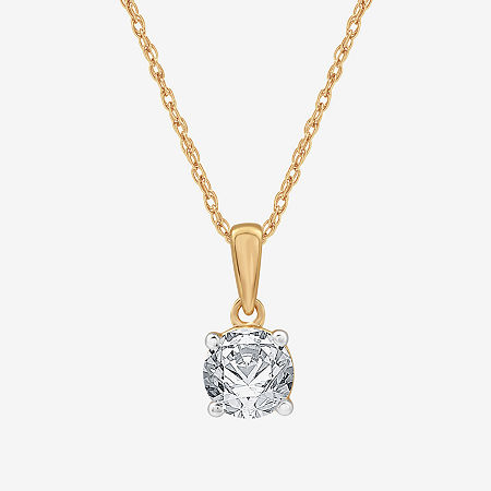 Click here for Womens 1 CT. Lab Grown White Diamond 14K Gold Roun... prices