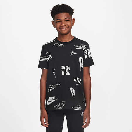 Click here for Nike Big Kids Sportswear Printed Cotton T-Shirt -... prices