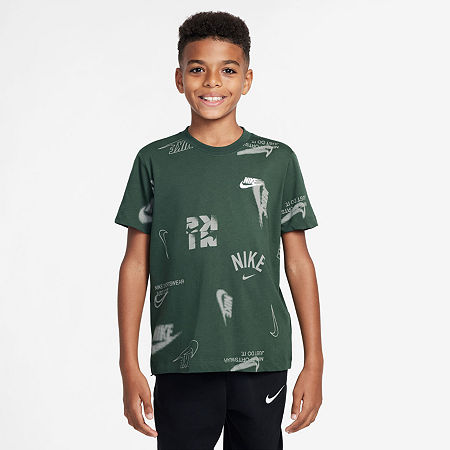 Click here for Nike Big Kids Sportswear Printed Cotton T-Shirt -... prices