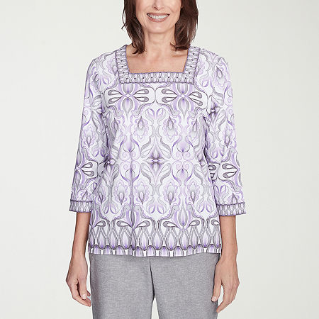 Click here for Alfred Dunner Crystal Springs Womens Square Neck 3... prices